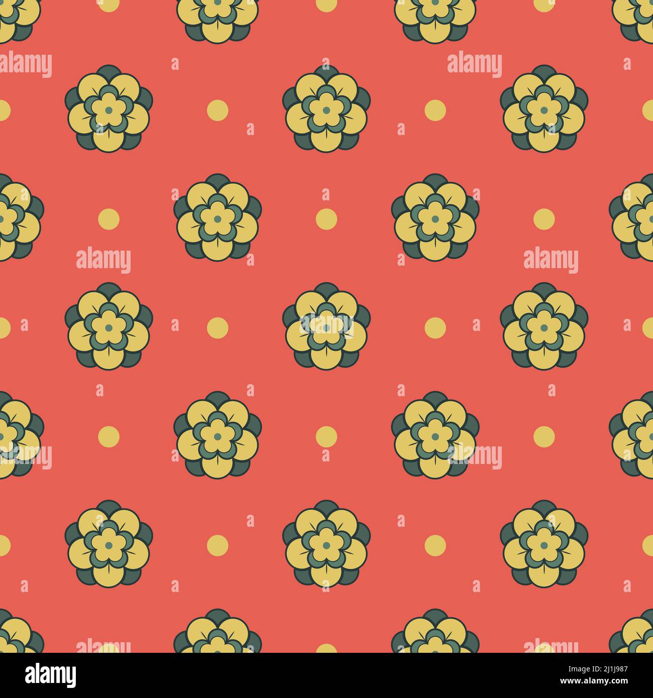 Geometric floral design Stock Vector Images - Alamy