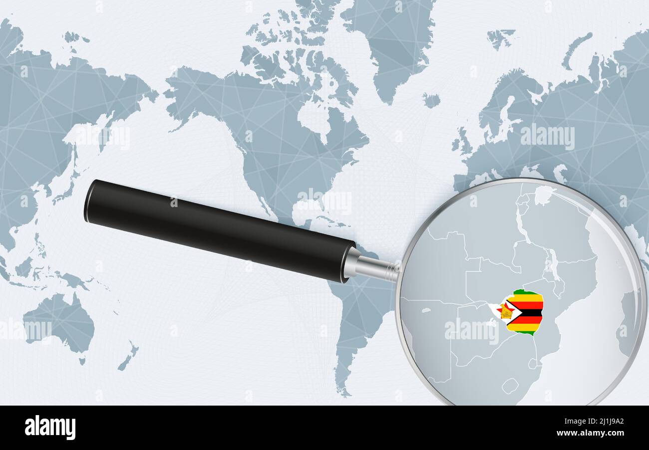zimbabwe on a world map