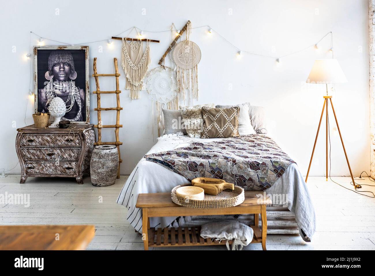 Boho interior design hi-res stock photography and images - Alamy