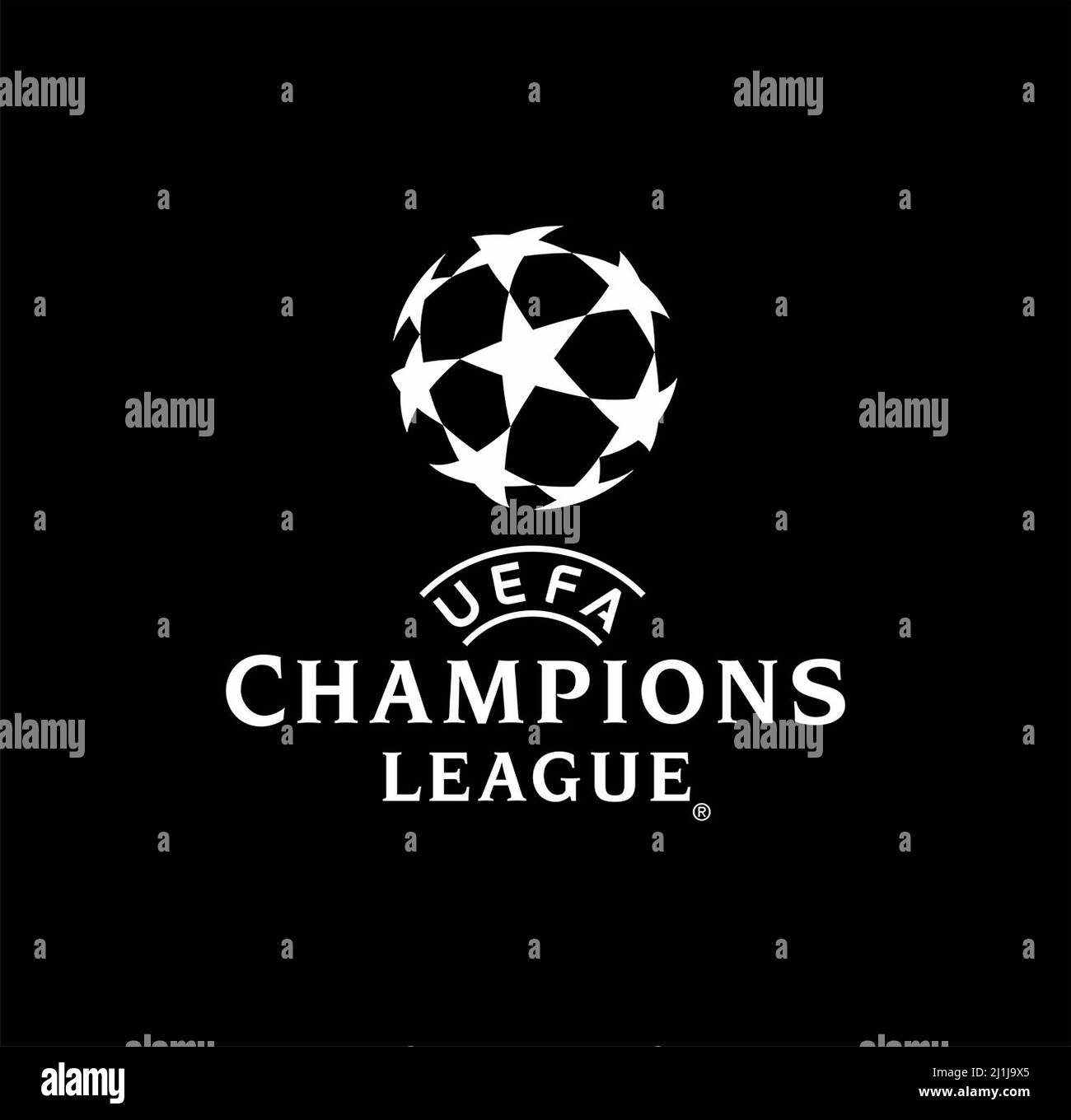 Champions league logo Black and White Stock Photos & Images - Alamy