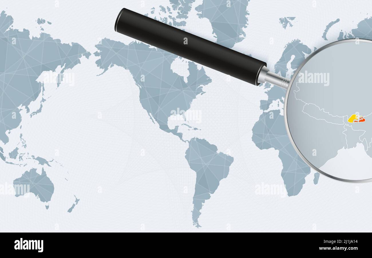 Bhutan on the world map