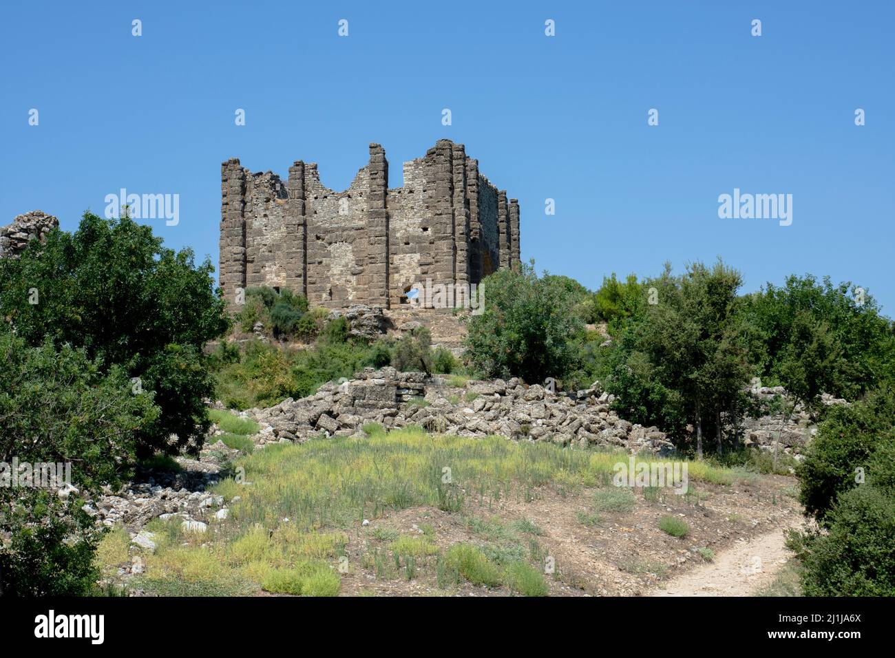 ANTALYA / TURKEY July 12, 2021 ; Aspendos Ancient City. Aspendos ...