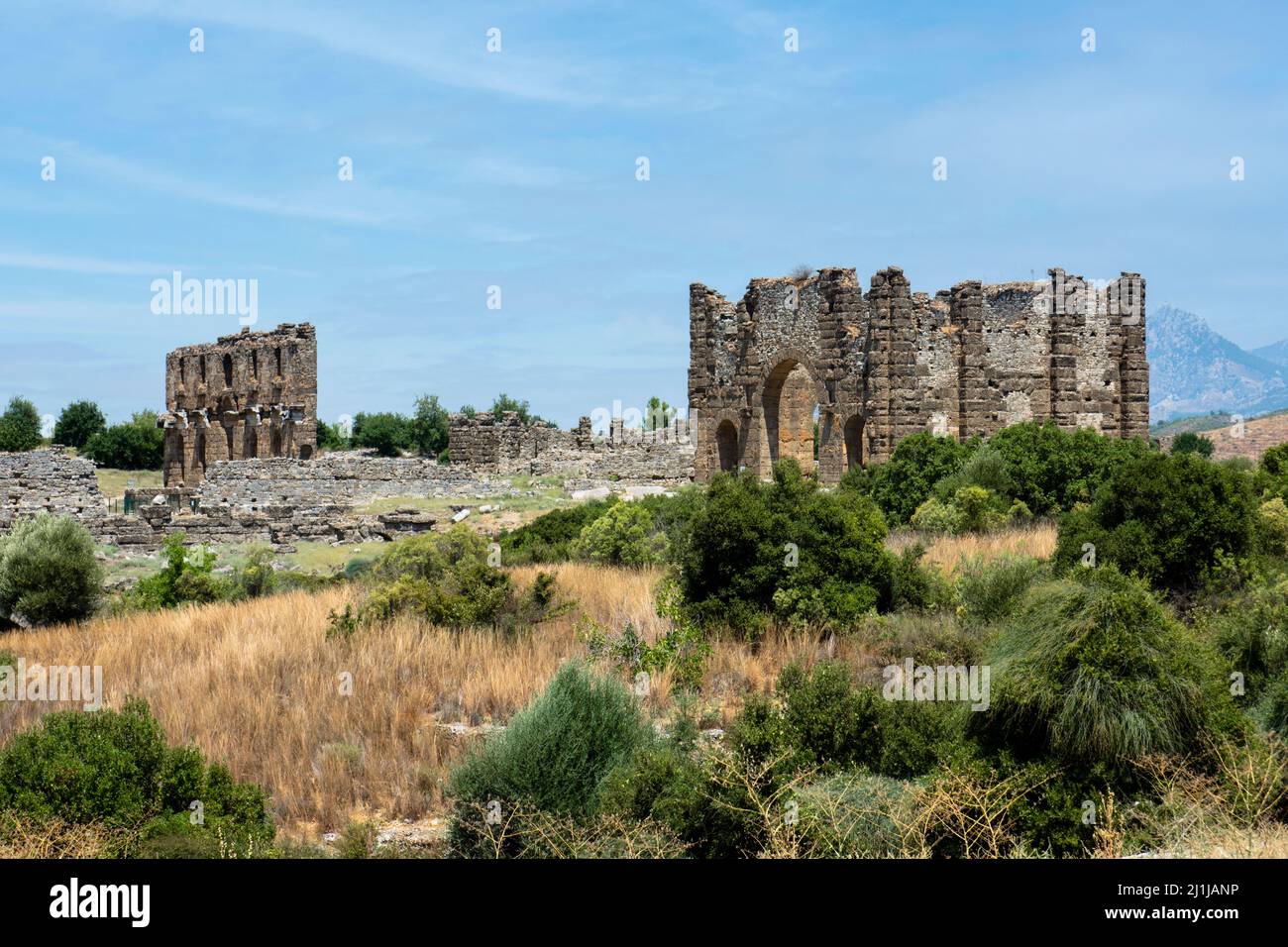 ANTALYA / TURKEY July 12, 2021 ; Aspendos Ancient City. Aspendos ...