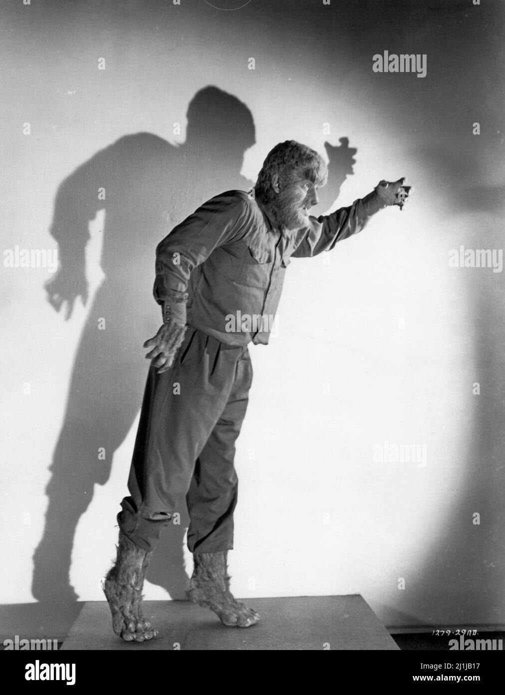 LON CHANEY JR. in FRANKENSTEIN MEETS THE WOLF MAN (1943), directed by ...