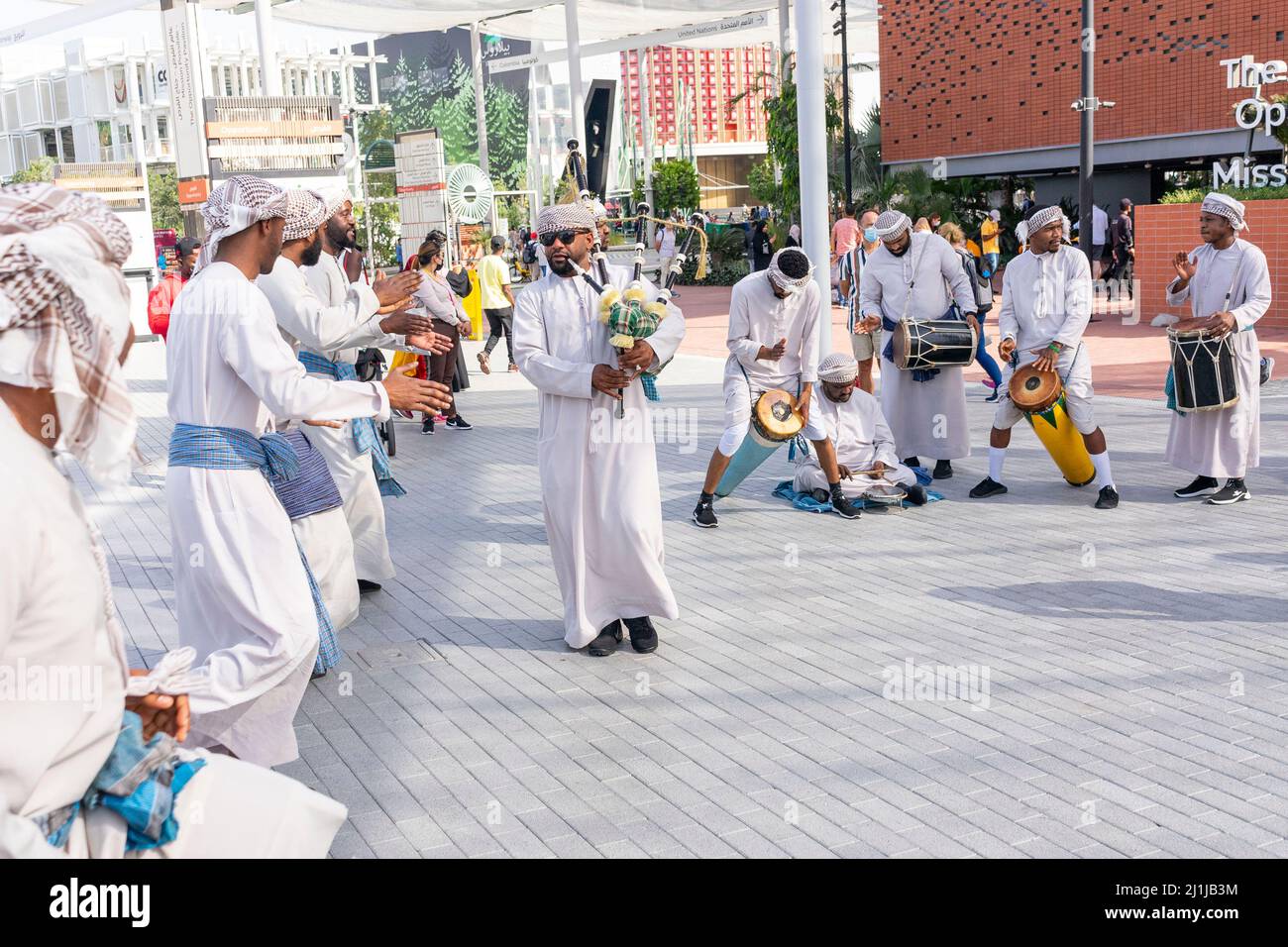 Khaleeji Band preforming on Expo 2020 Dubai Stock Photo - Alamy