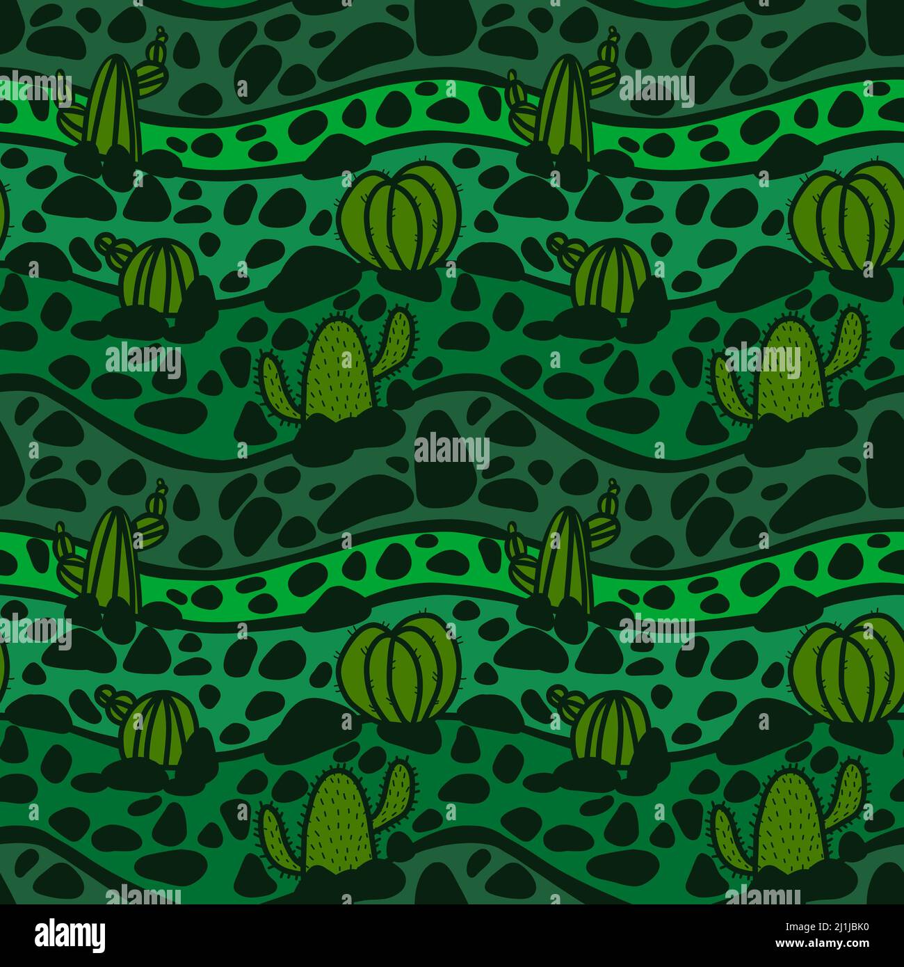 Floral seamless cactus pattern for fabrics and textiles and packaging ...