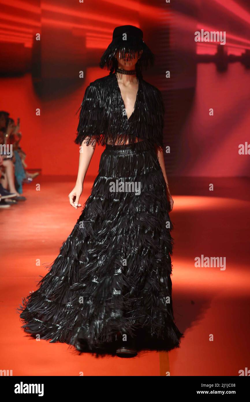 New Delhi, India. 23rd Mar, 2022. Models presenting creations of ...