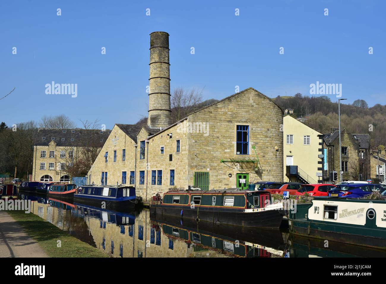 Reflections in the rochdale canal hi-res stock photography and images ...