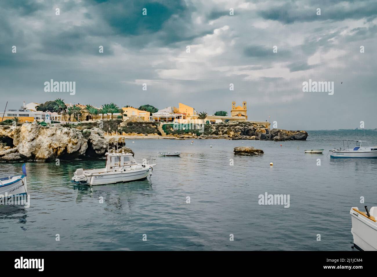 Port of the Island of Tabarca in Alicante. Spain Stock Photo - Alamy