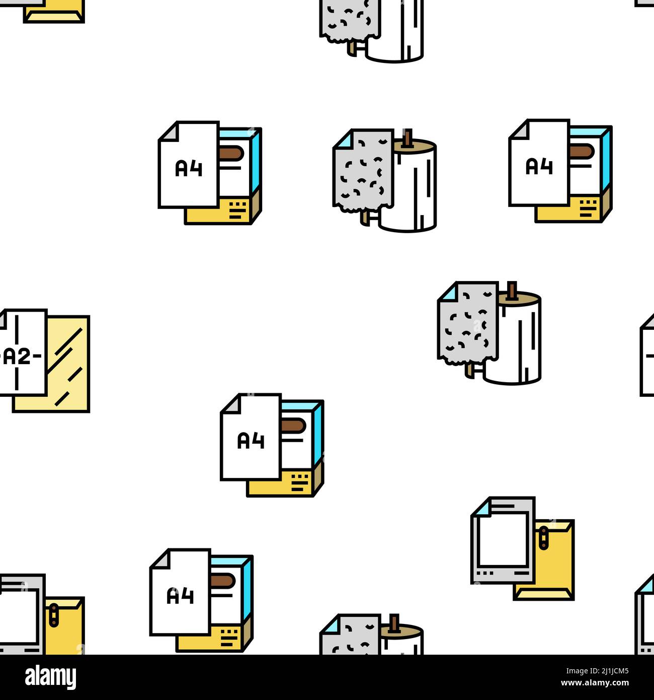 Paper List For Printing Poster Vector Seamless Pattern Stock Vector ...