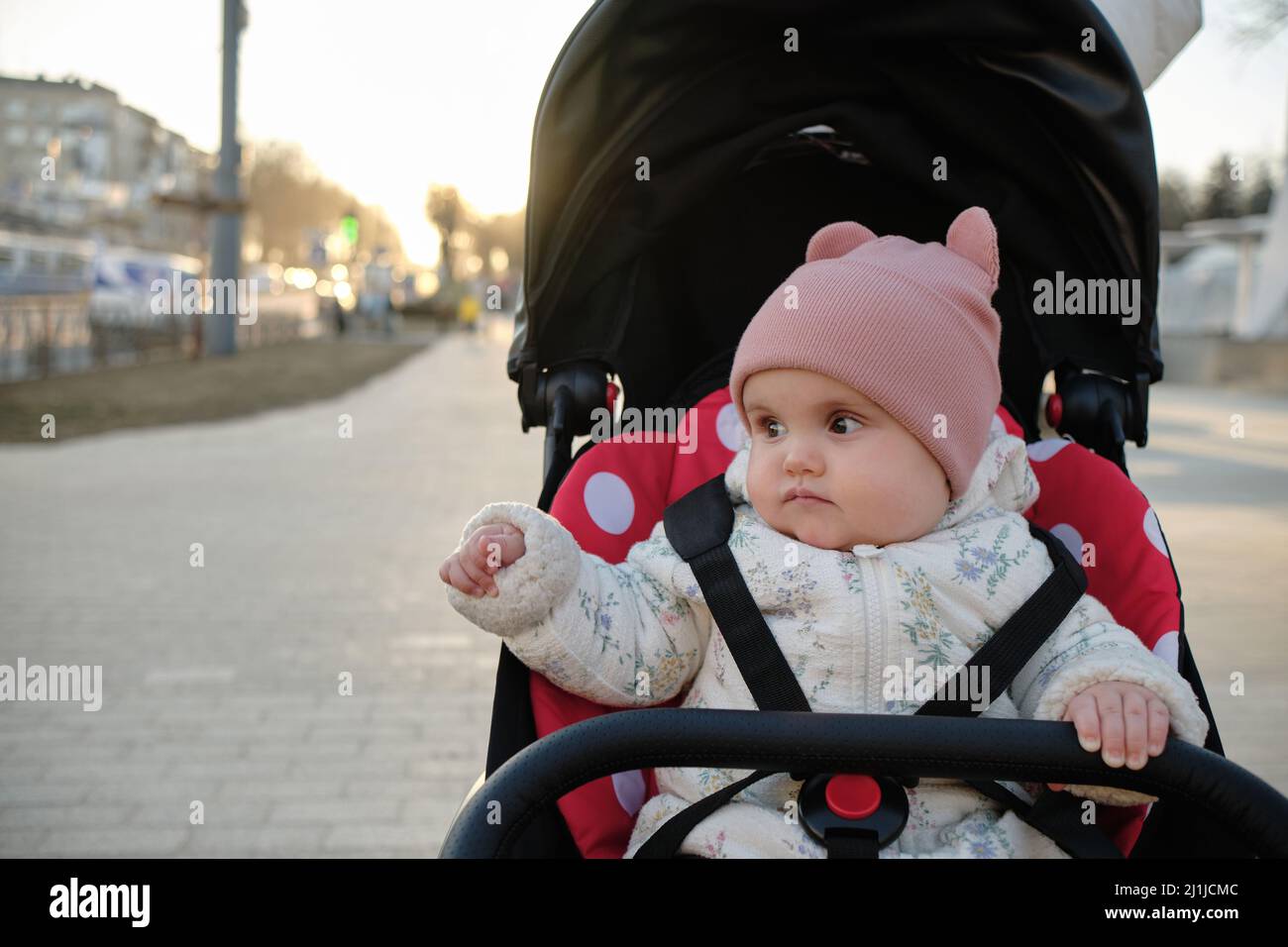 Baby boy in pushchair hi-res stock photography and images - Alamy