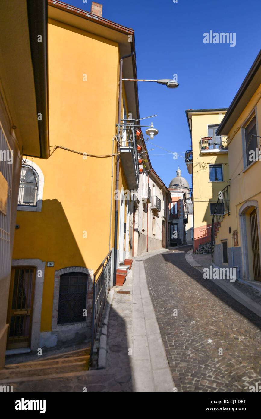 A narrow street in Fontanarosa, a small village in the province of ...