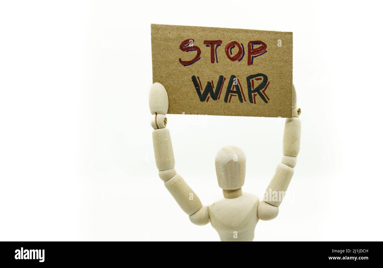 Stop war cardboard Cut Out Stock Images & Pictures - Alamy