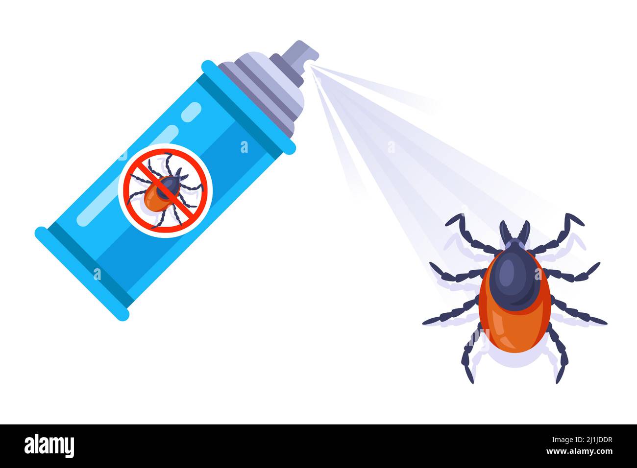 spray against ticks. destroy insects. spray insect repellant. flat ...