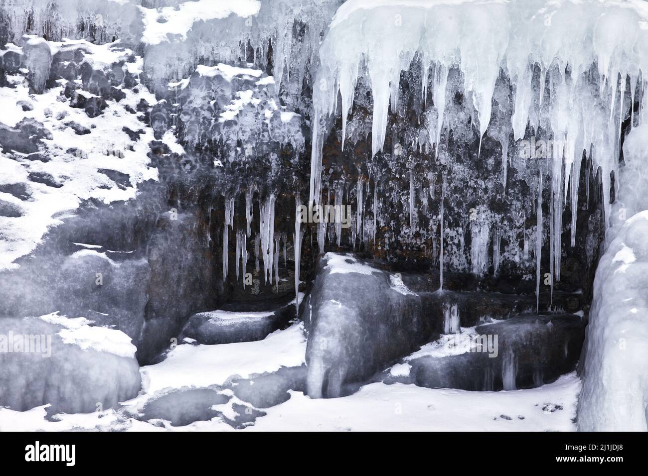 Frozen splash water on Baikal lake. Abstract winter background. Amazing ...