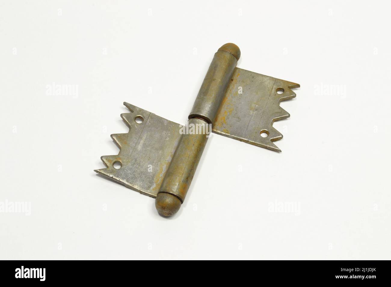 Vintage hinge on white background Stock Photo - Alamy