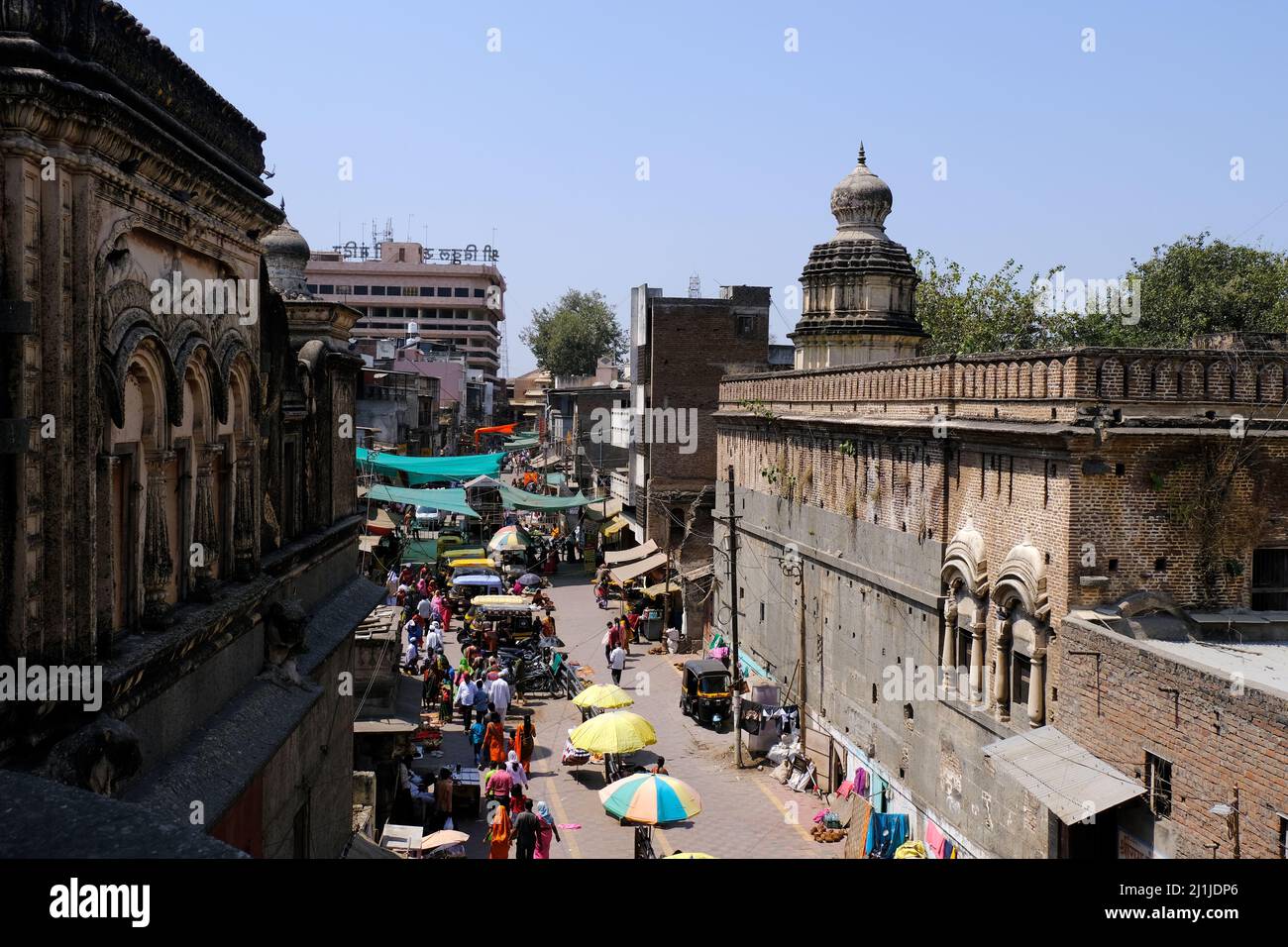 Pandharpur, India, 26 February 2022, Pundalik temple on bank of river ...