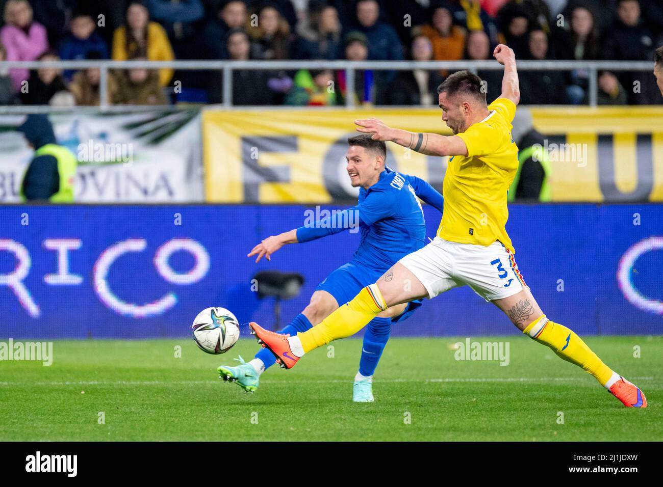 Bucharest, Romania. 25th Mar, 2022. Tasos Chatzigiovanis #15 of Greece ...