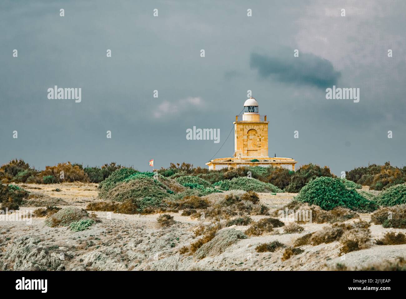 Lighthouse on the Island of Tabarca in Alicante. Spain Stock Photo - Alamy