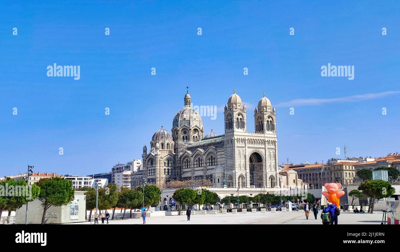 cathedral of saint marie major of Marseille Stock Photo - Alamy