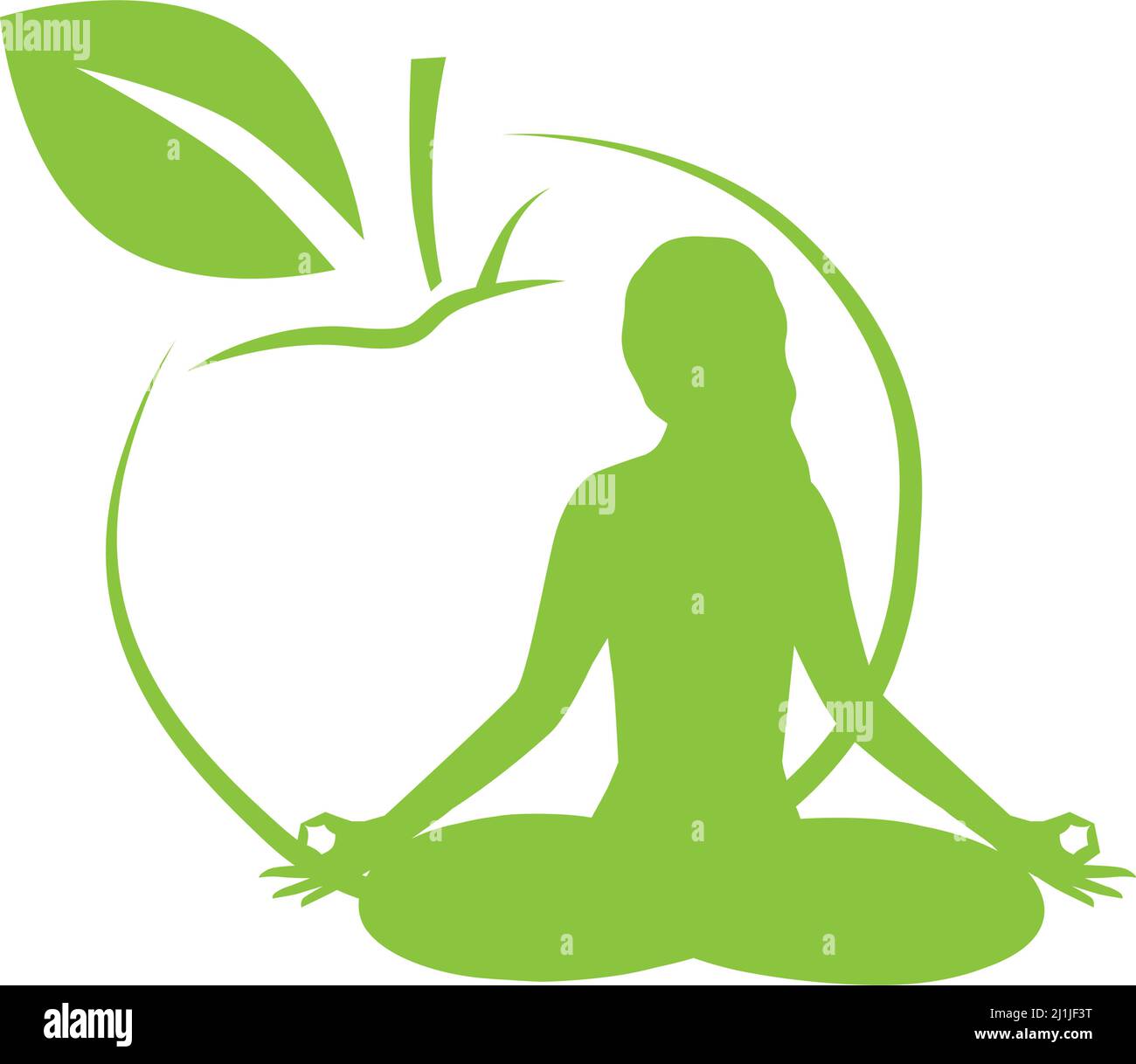 Woman in fresh green Stock Vector Images - Alamy