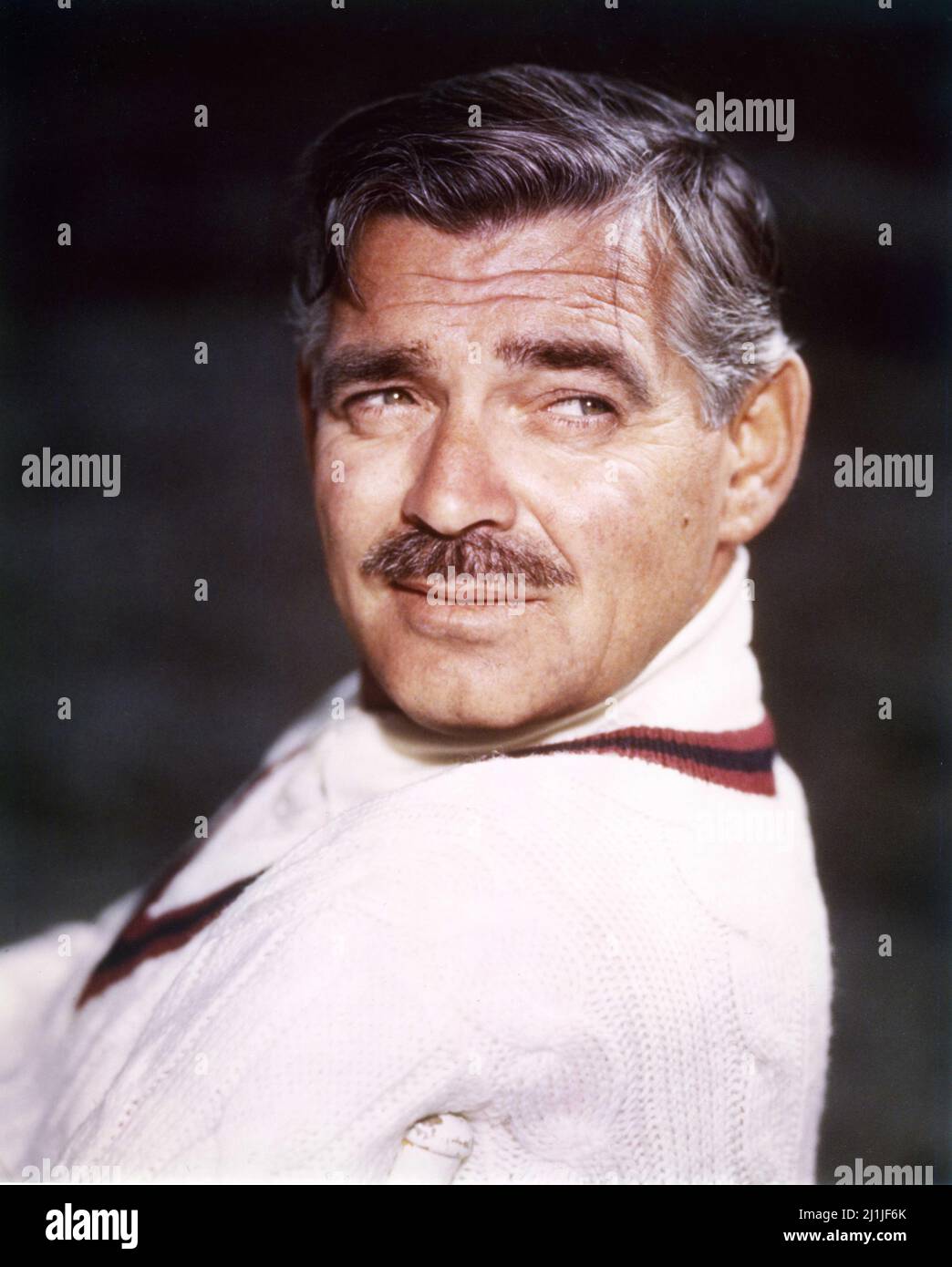CLARK GABLE Colour Portrait at his Ranch Home in Encino California in ...