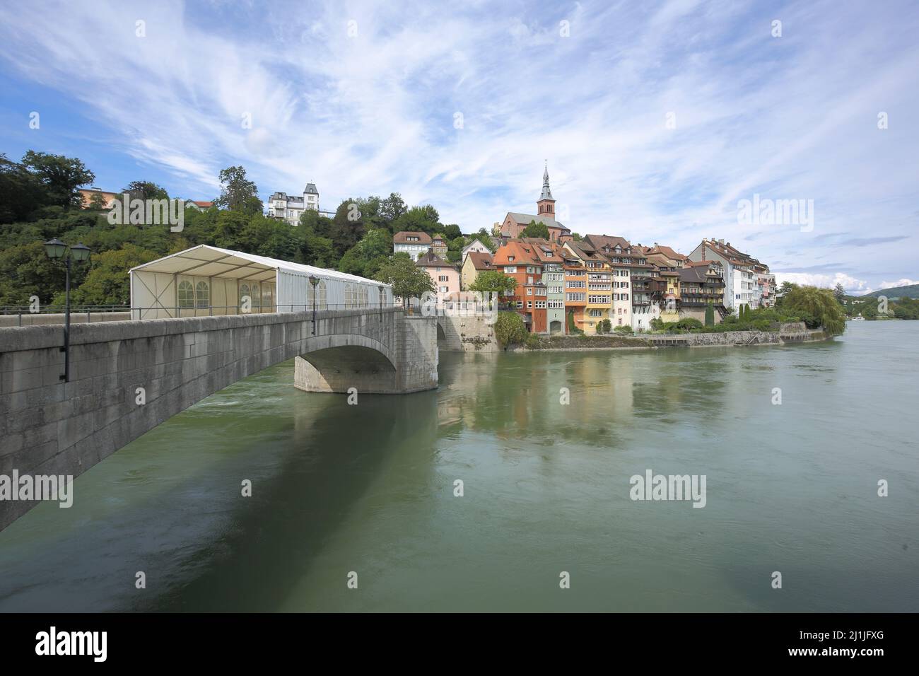 Laufen Bridge over the Rhine in Laufenburg, Baden-Württemberg, Germany ...