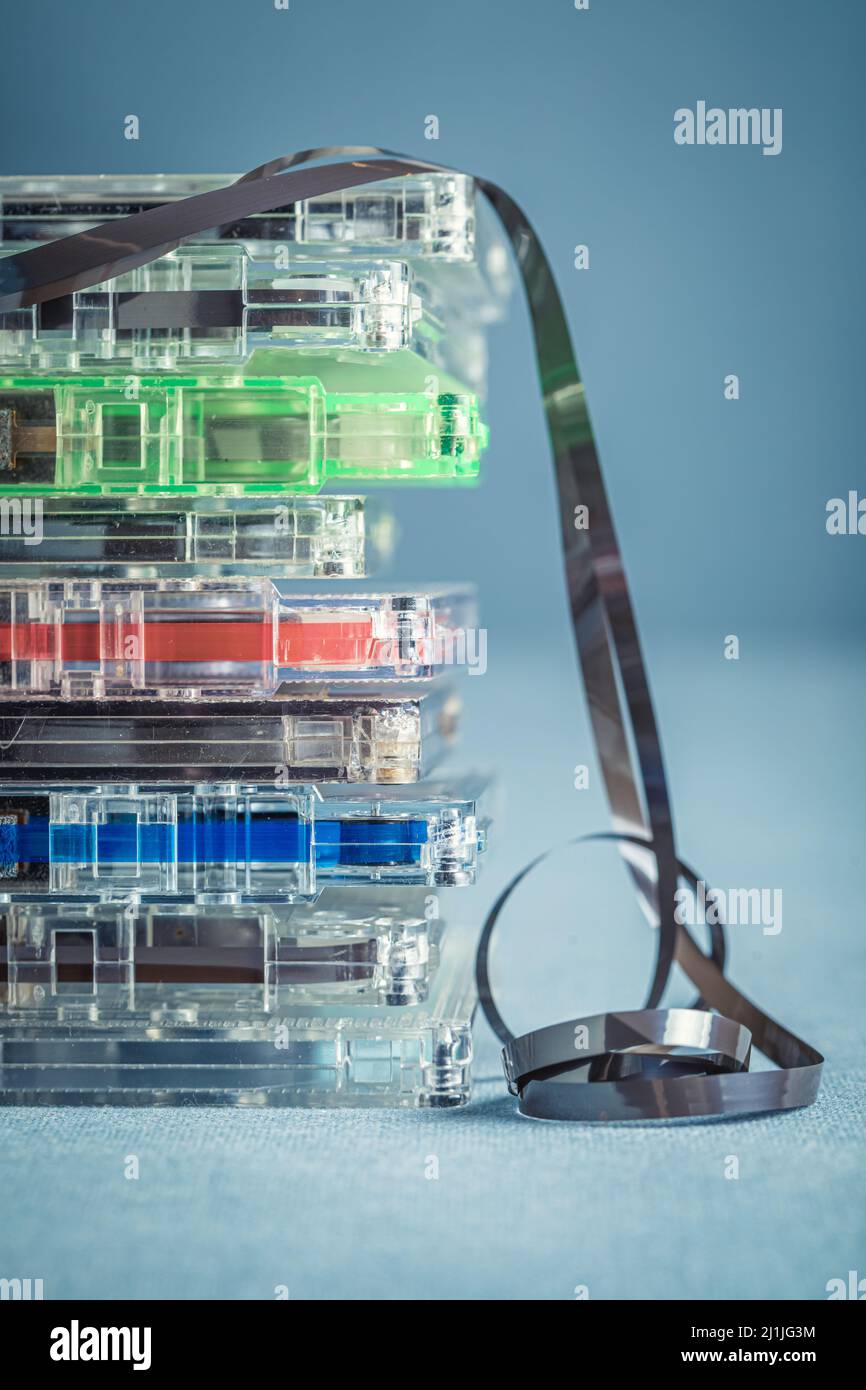 Stack of cassette tapes hi-res stock photography and images - Alamy
