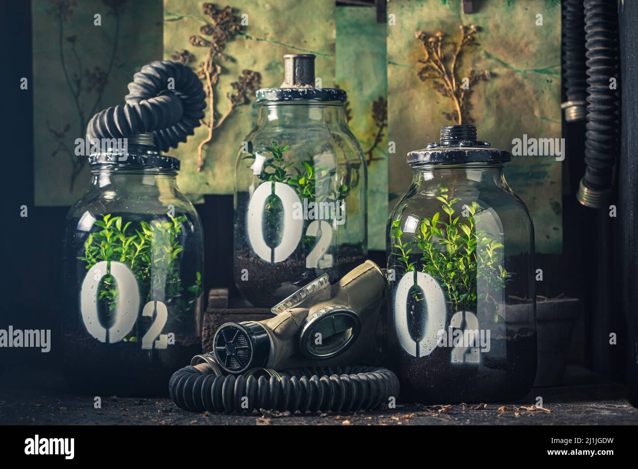 Weird Oxygen Mask As Symbol Of Climate Change Climate Change On Earth weird-oxygen-mask-as-symbol-of-climate-change-climate-change-on-earth