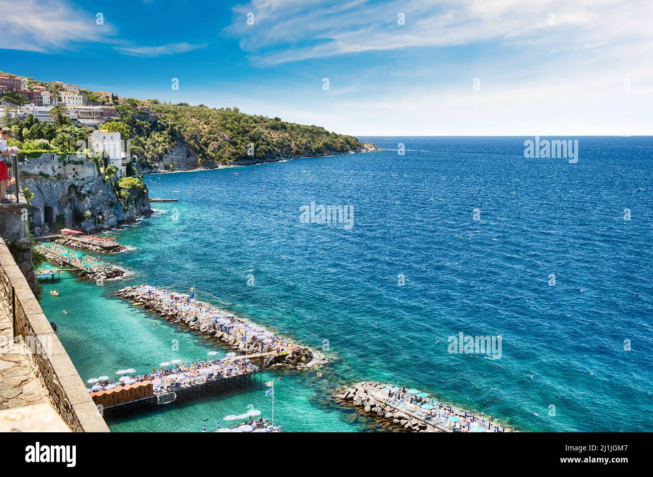 Scenic aerial view of Sorrento, Neapolitan Riviera, Italy, during ...