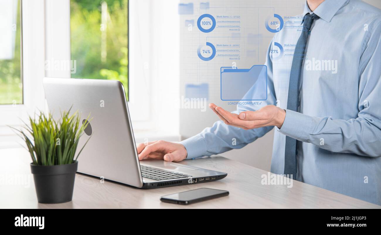 Business Developer Hand Using Board Framework On Virtual Modern