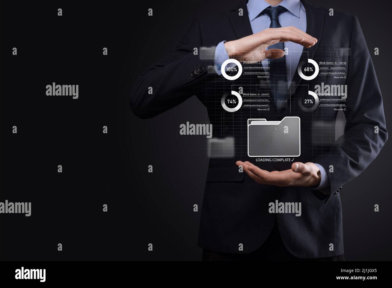Business developer hand using board framework on virtual modern ...