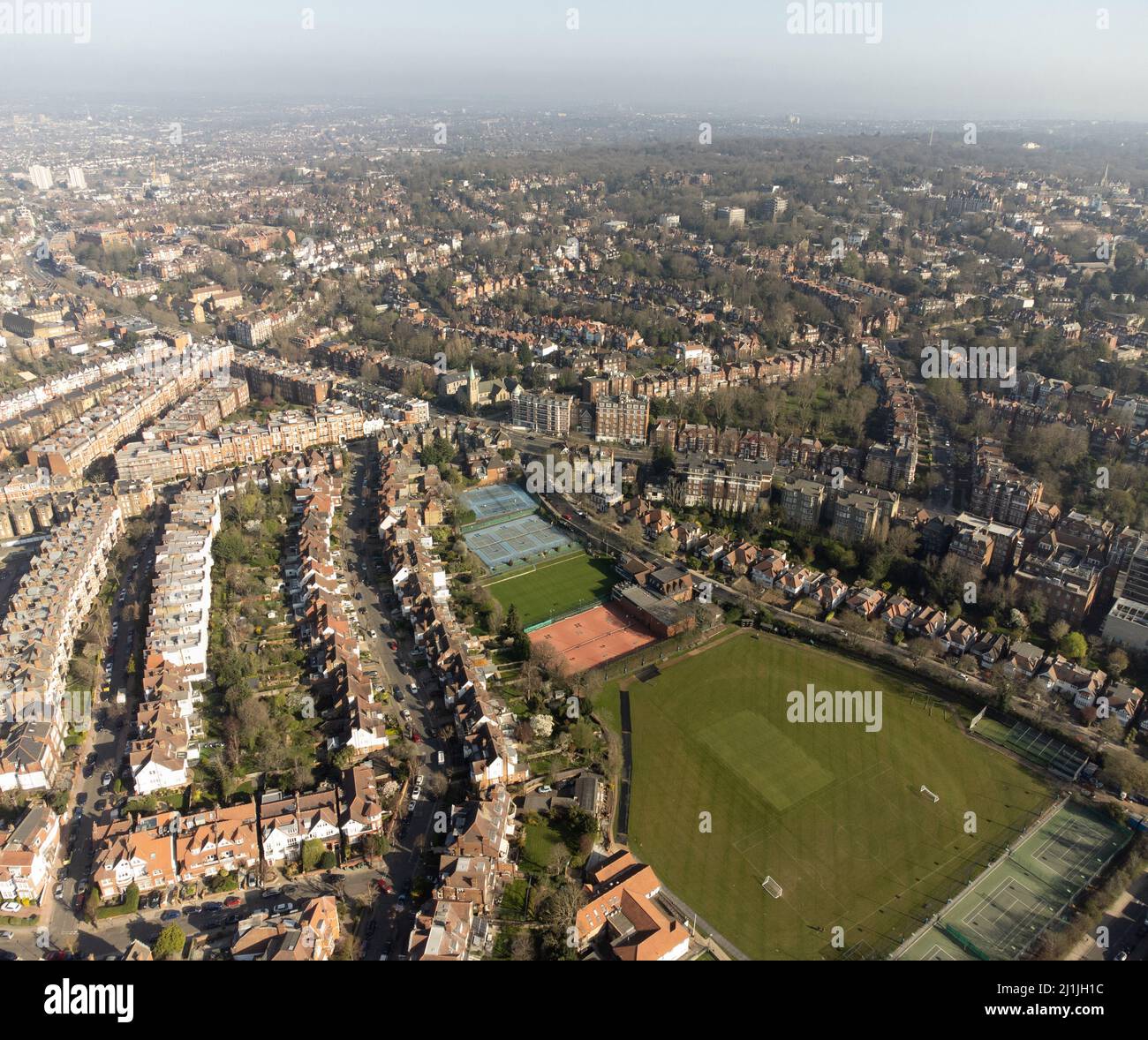 West hampstead london aerial hi-res stock photography and images - Alamy