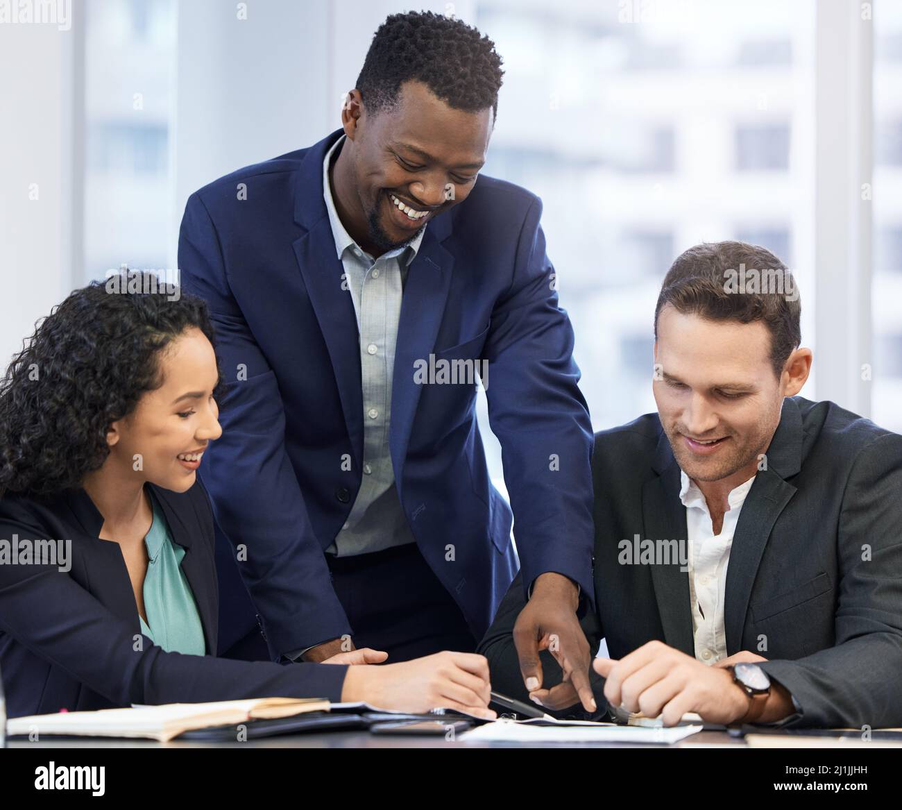 Caucasian white collar workers hi-res stock photography and images - Alamy