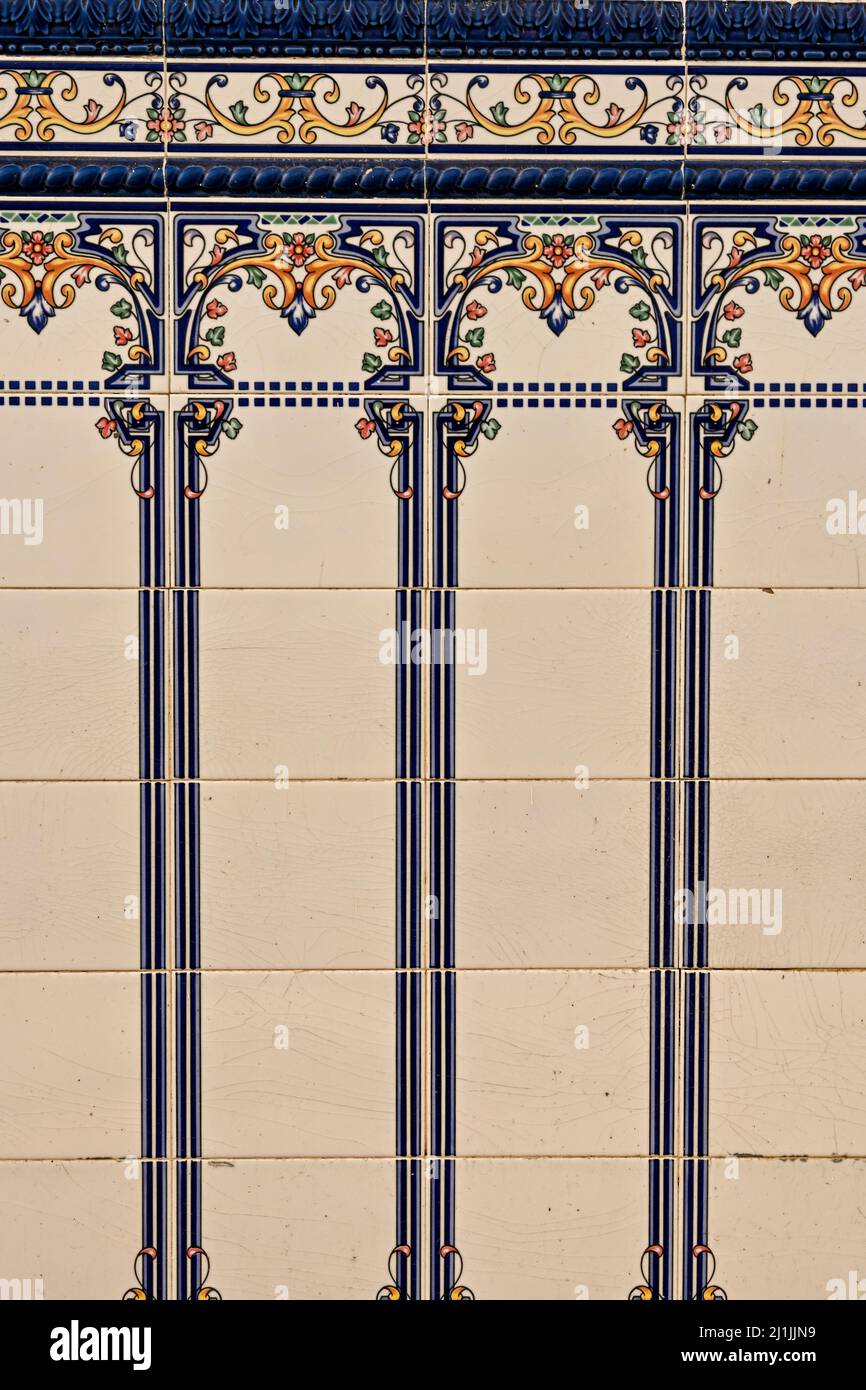 Painted tile wall textures background Stock Photo - Alamy