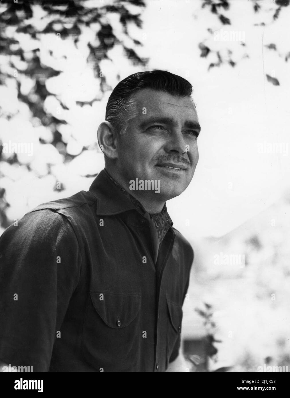 CLARK GABLE 1946 candid portrait at his Ranch Home in Encino California ...