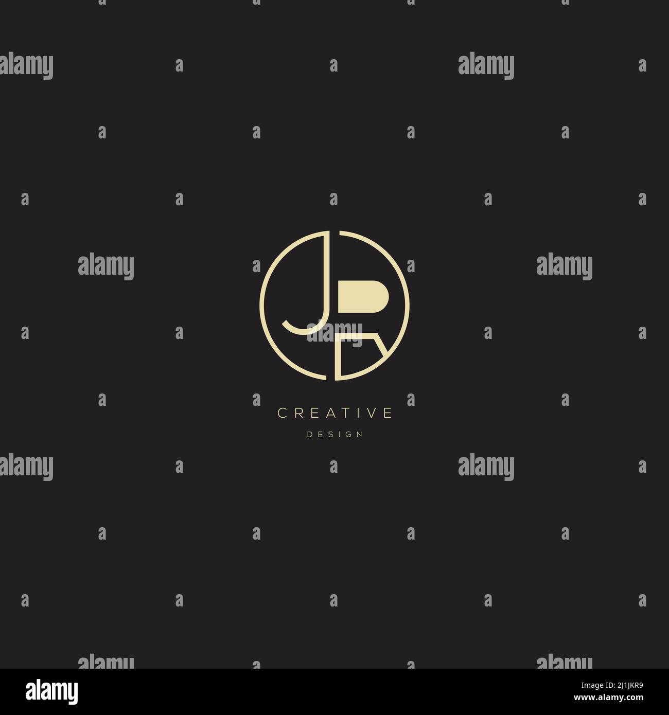 A modern, bold logo letters JR on a dark background. EPS10, Vector ...