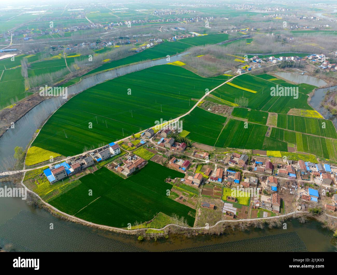 HUAI'AN, CHINA - MARCH 26, 2022 - Aerial photo taken on March 26, 2022 ...