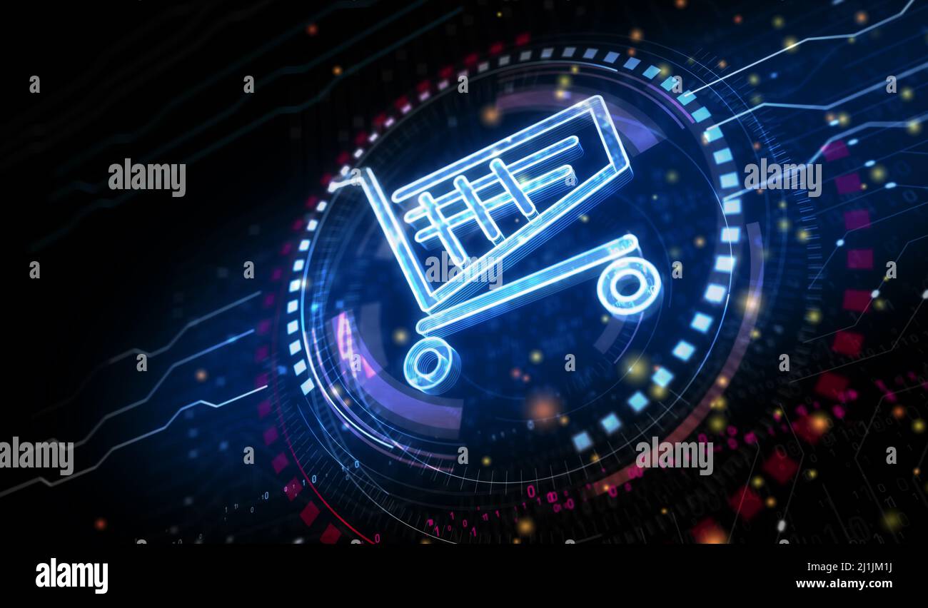 Shopping cart icon online commerce and e-commerce business symbol ...