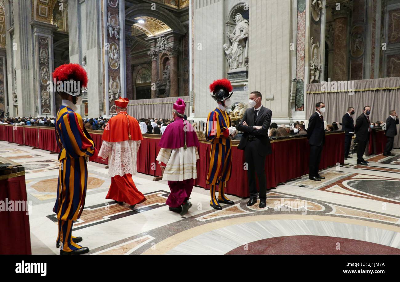 Rome, Italy. 25th Mar, 2022. Pope's Act of Consecration of Russia and ...