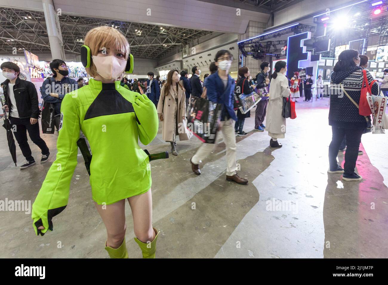 Tokyo, Japan. 26th Mar, 2022. A young woman in a costume at Anime Japan ...