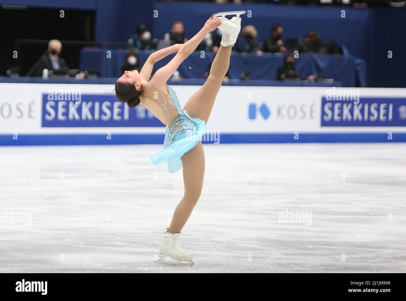 Montpellier, France. 25th Mar, 2022. Alysa Liu of USA during the ISU ...