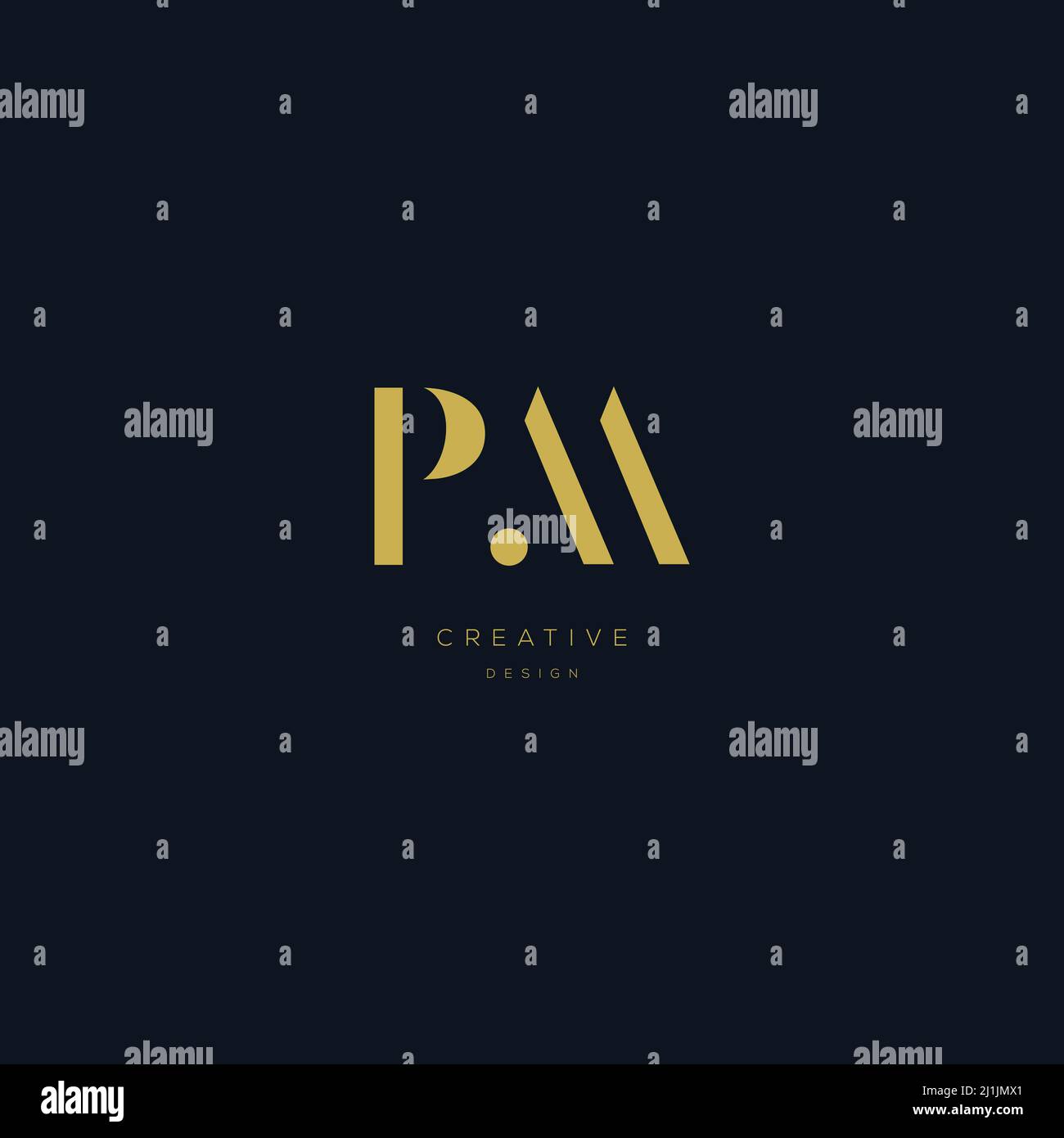 PM letters Initial icons monogram vector inspiration logo design Stock ...