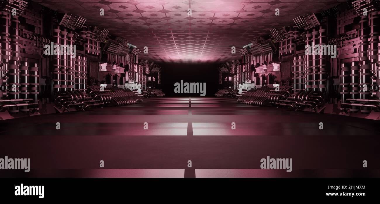 Robotic SciFi Cyber Virtual Reality Futuristic Industrial Room Ultra ...