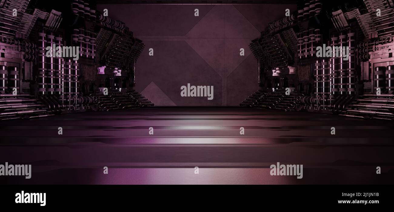 Alien SciFi Cyber Hall Studio Cyber Future Stage Corridor Phantom Gray ...