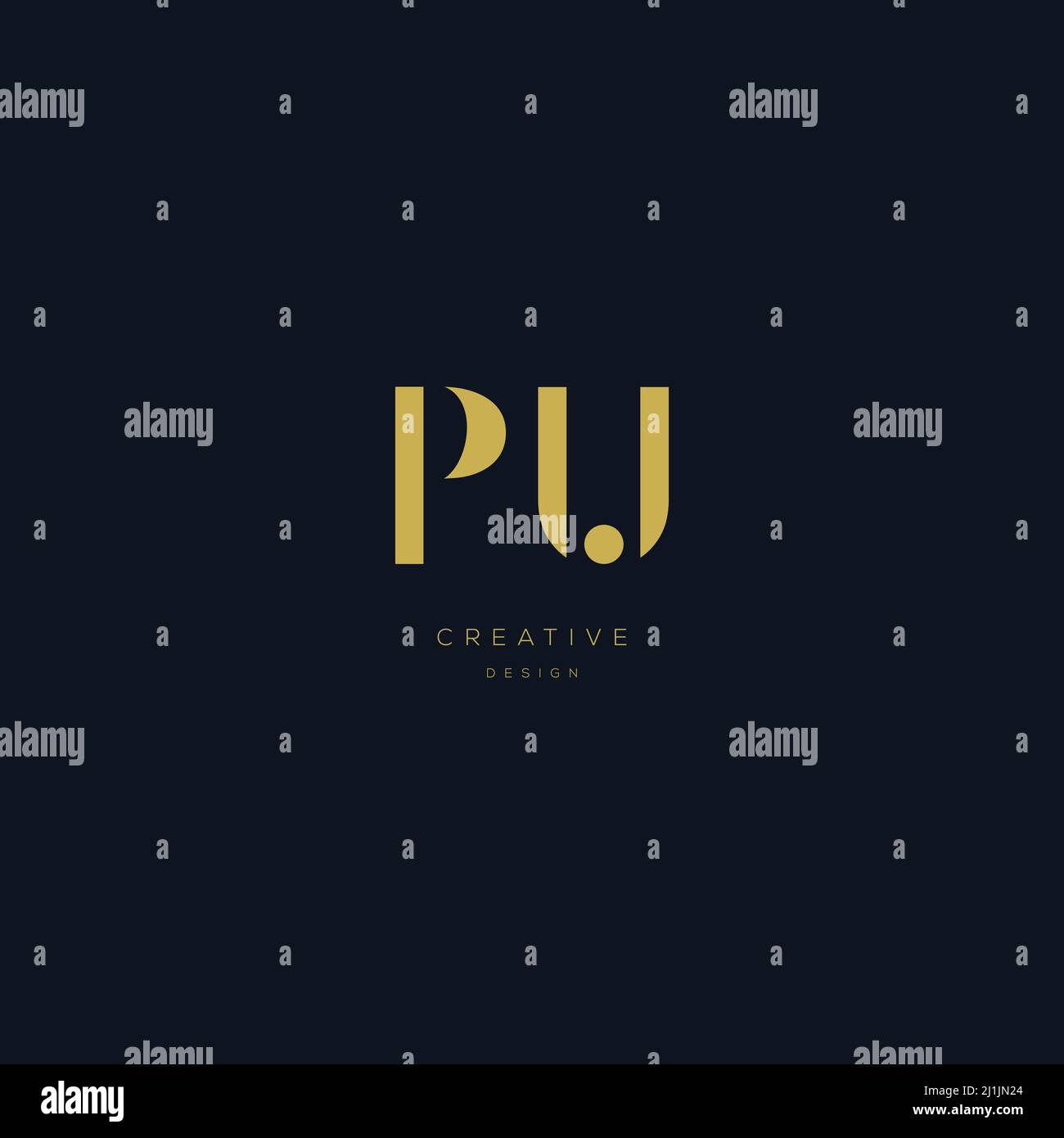 PU letters Initial icons monogram vector inspiration logo design Stock ...