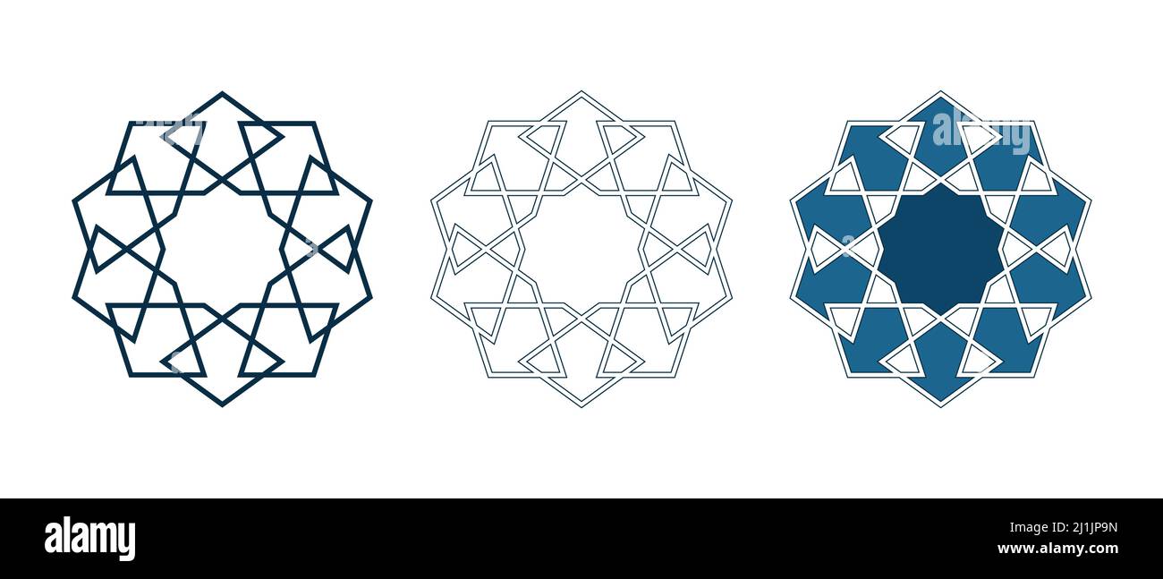 Persian geometric mosaic rosettes for Ramadan card Stock Vector Image ...