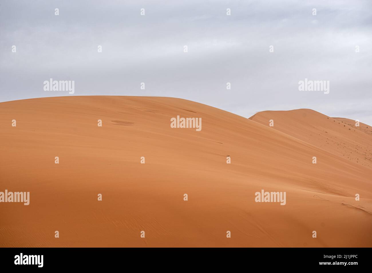Strong wind (harmattan) blowing sand from desert dunes, White Valley ...