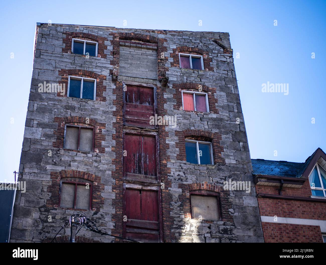Abandoned buildings in urban agglomeration, urban ruins Stock Photo - Alamy