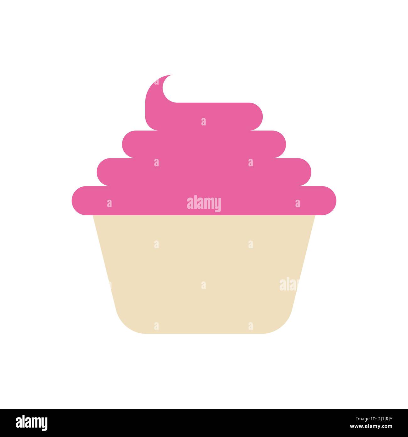 Cupcake icon on white Stock Vector Images - Alamy